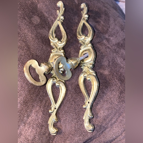 Accents | Kbc Interior Door Hardware Door Pulls Knobs Vintage Art Nouveau Gilded Set 2 | Poshmark